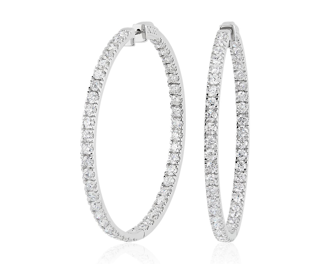 The Perfect Diamond Hoops in 14k White Gold (10 ct. tw.)