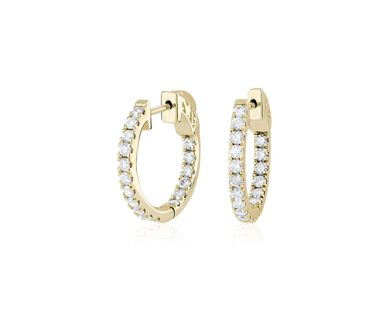 The Perfect Diamond Hoops in 14k Yellow Gold (1 ct. tw.)