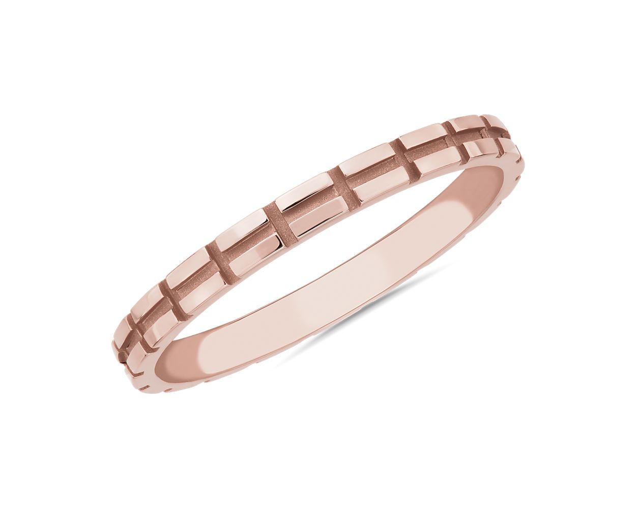Boxed Stackable Ring in 14k Rose Gold (2mm)