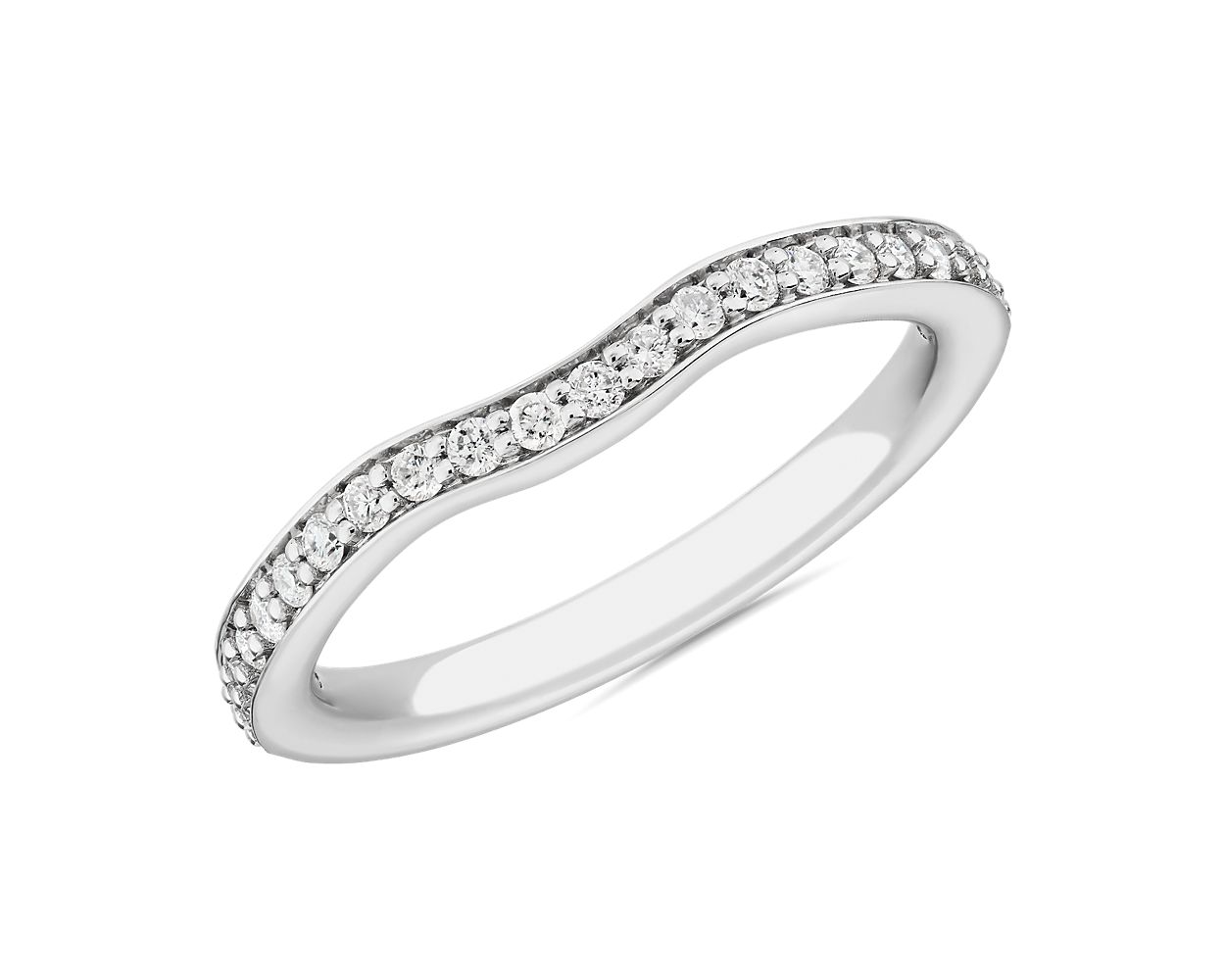 Contour Channel Matching Diamond Wedding Ring in Platinum (1/4 ct. tw.)