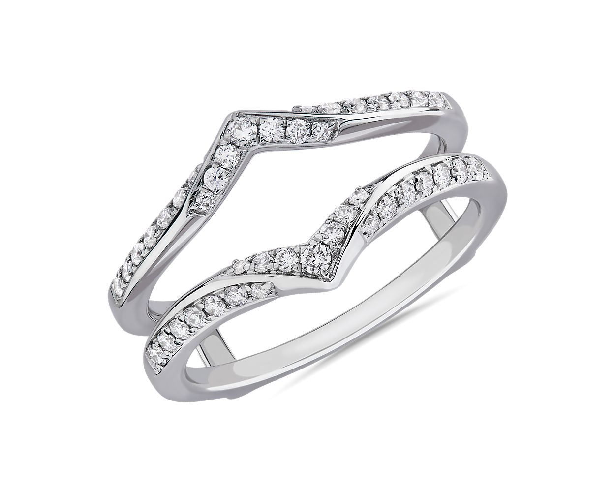 Pointed Diamond Insert in 18k White Gold (1/4 ct. tw.)