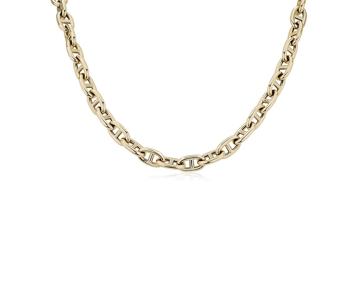 18" Mariner Link Necklace in 14k Yellow Gold (8 mm)