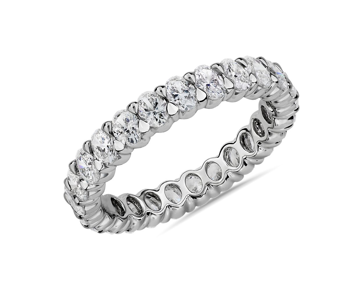 Oval Diamond Eternity Ring in Platinum (2 ct. tw.)