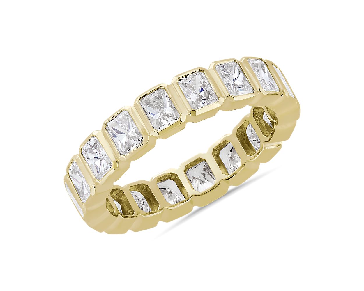 Bezel Radiant Diamond Eternity Ring in 14k Yellow Gold (3 ct. tw.)