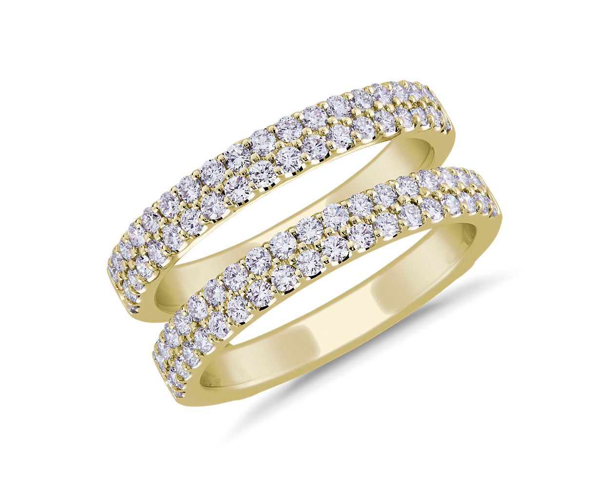 Two Row Pavé Diamond Ring Insert in 18k Yellow Gold (1 ct. tw.)