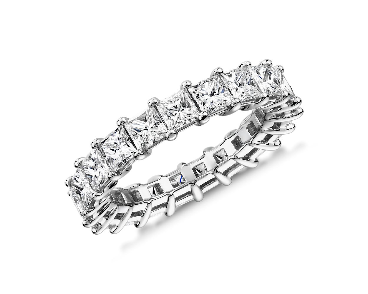 Princess Cut Eternity Ring in 18k White Gold (4 ct. tw.)
