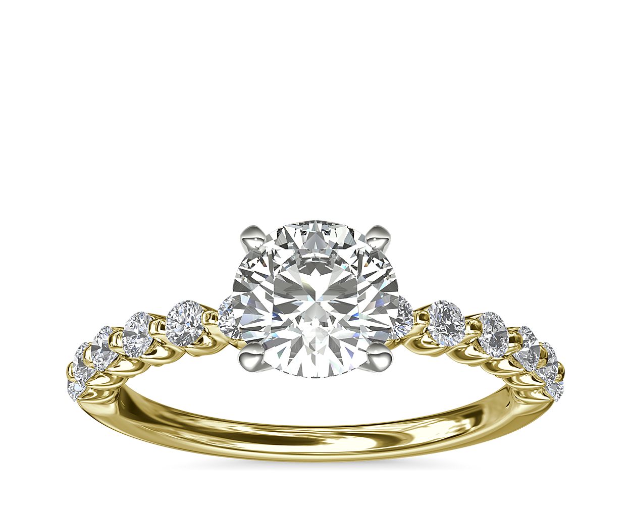 Floating Diamond Engagement Ring in 14k Yellow Gold (1/4 ct.tw.)