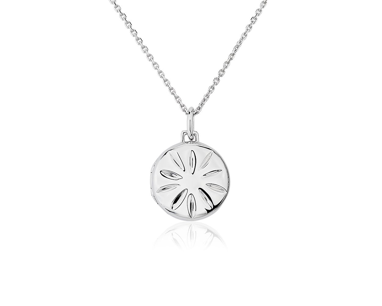 Round Slim Locket in Sterling Silver