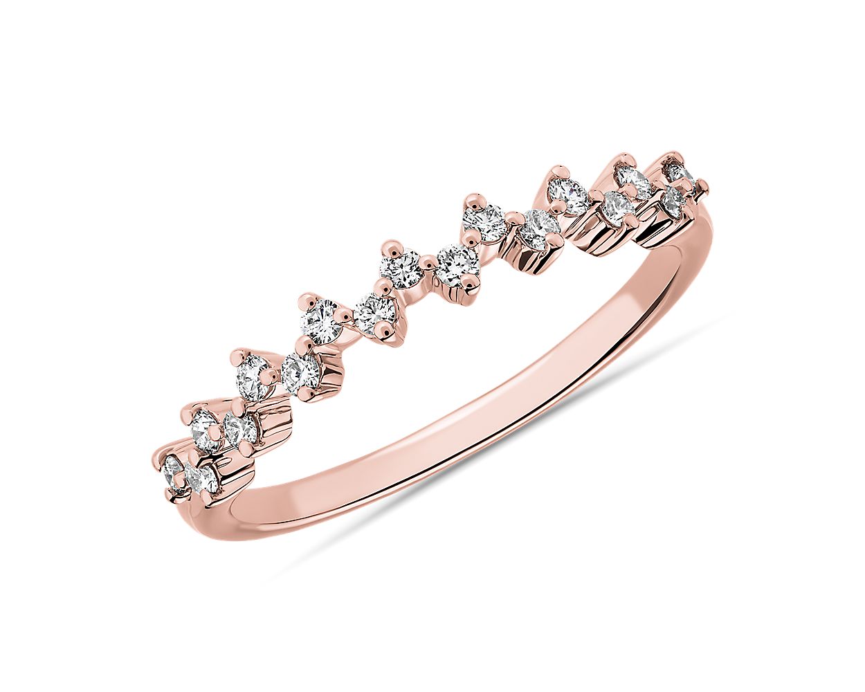 Celestial Stacking Ring in 14k Rose Gold (1/8 ct. tw.)
