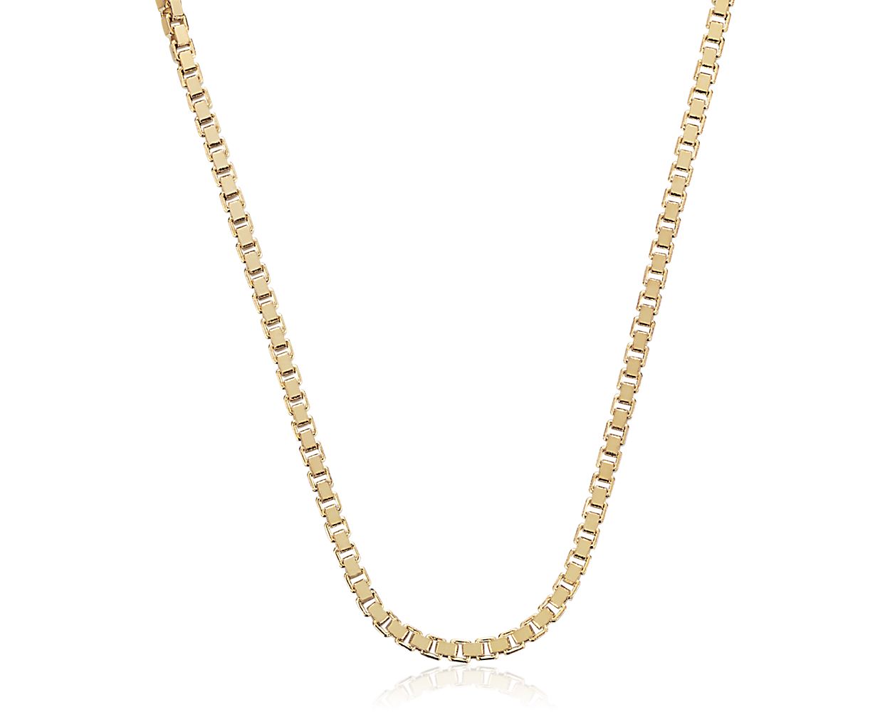18" Box Chain in 14k Yellow Gold (0.9 mm)