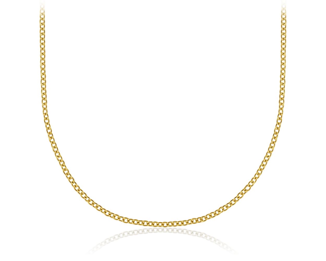 20" Cable Chain in 14k Yellow Gold (1.15mm)