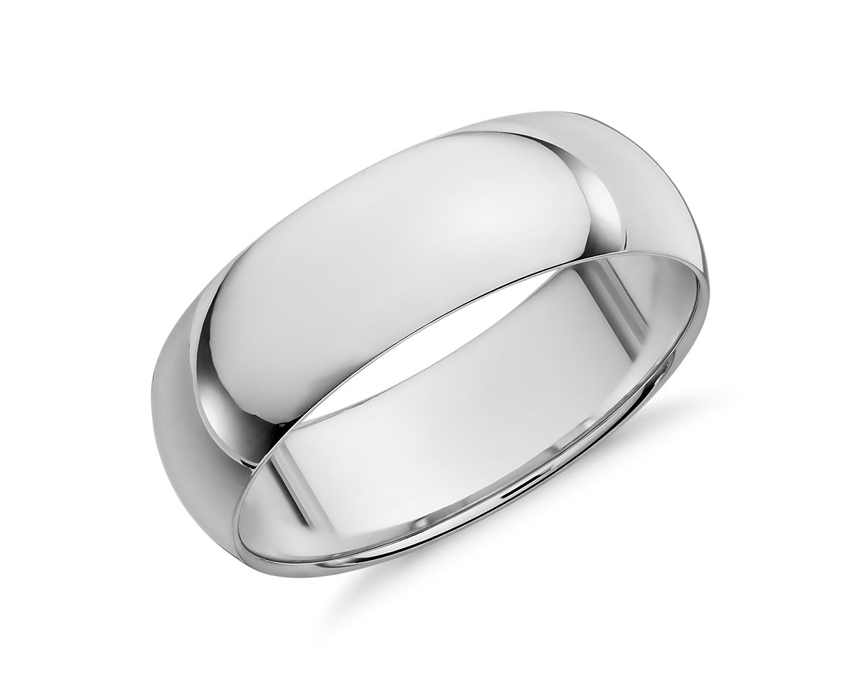 Mid-weight Comfort Fit Wedding Ring in Platinum (7mm)