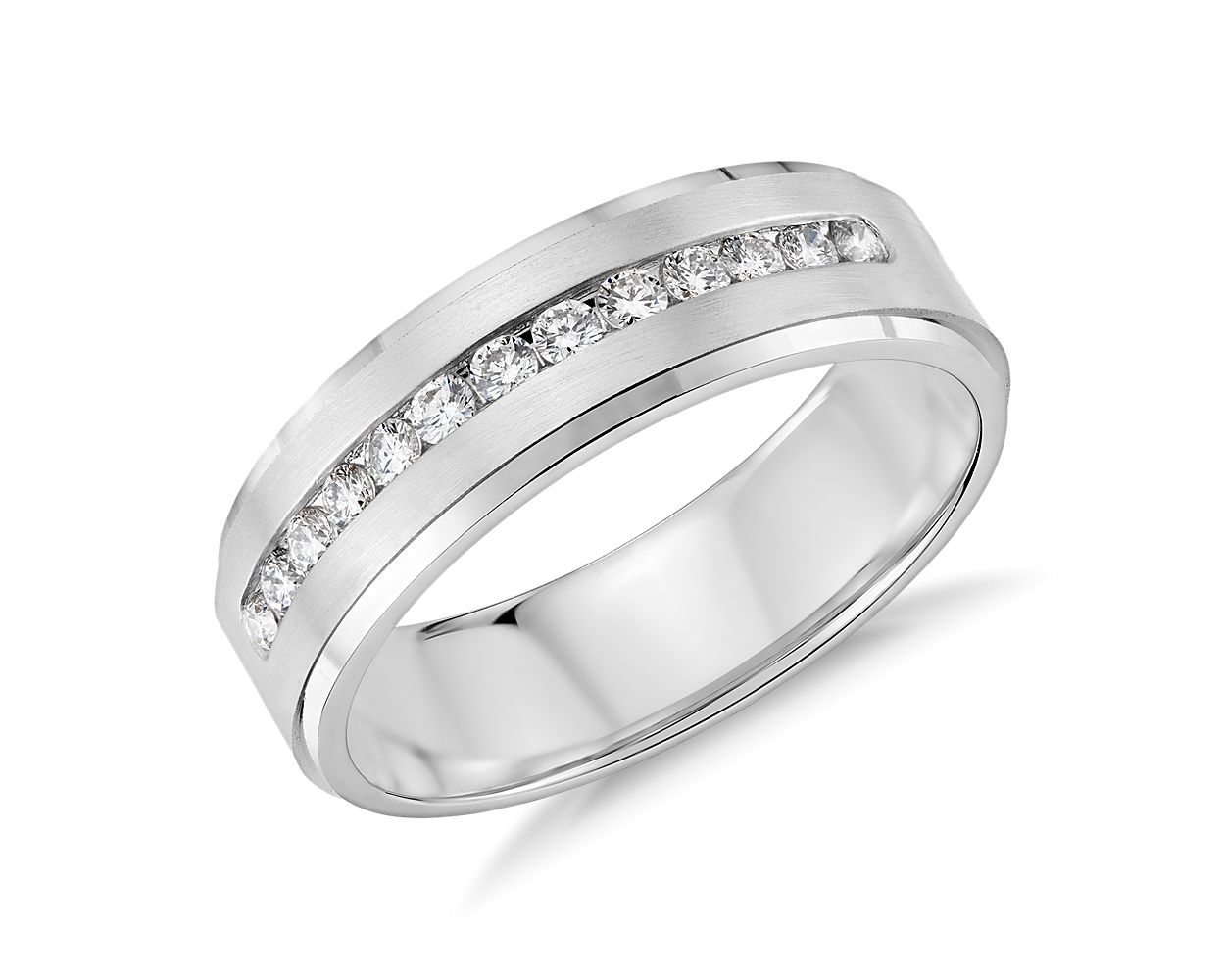 Diamond Channel-Set Wedding Ring in Platinum (6 mm, 1/3 ct. tw.)