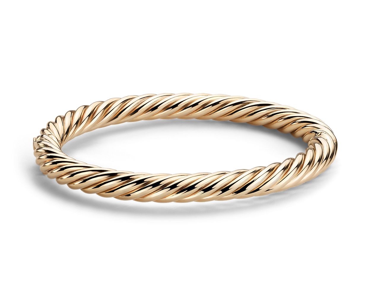 Rope Bangle Bracelet in 14k Italian Yellow Gold (6.7 mm)
