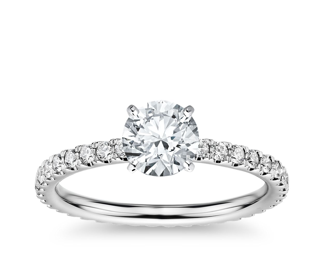 Eternity Diamond Engagement Ring in 14k White Gold (3/8 ct. tw.)