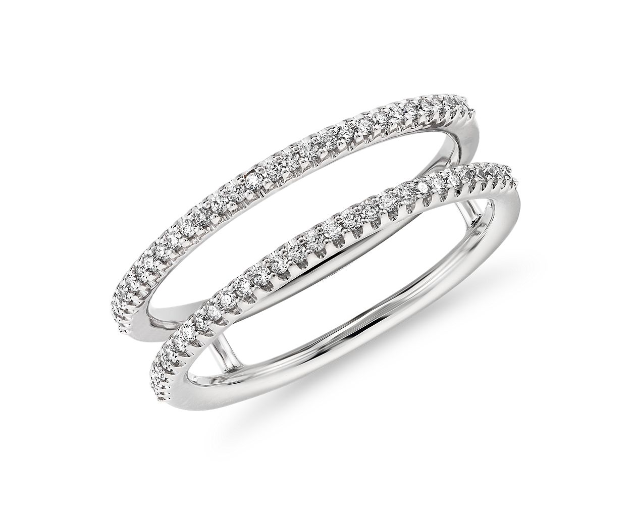 Delicate Open Shank Diamond Fashion Ring in 14k White Gold (1/6 ct. tw.)