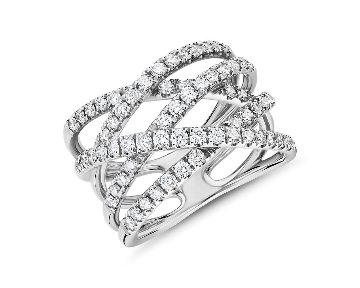Diamond Wrap Fashion Ring in 14k White Gold (1 ct. tw.)