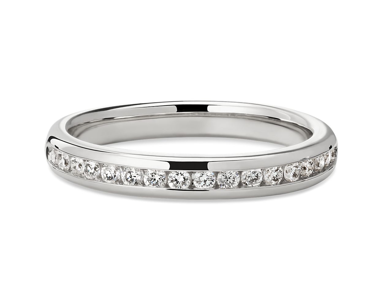 Channel Set Diamond Ring in 14k White Gold (1/4 ct. tw.)