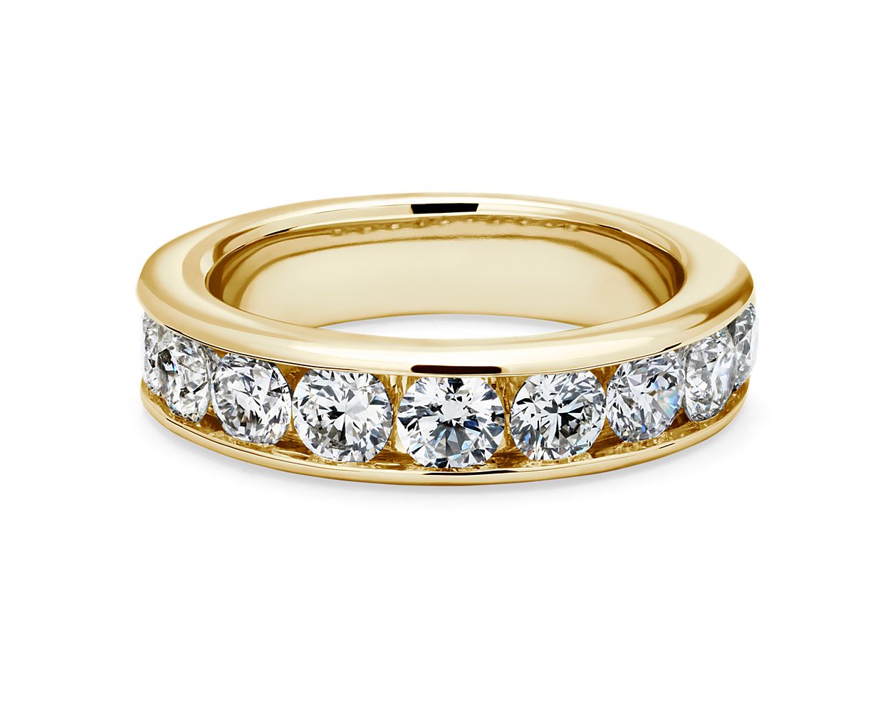 Channel Set Round Diamond Ring in 18k Yellow Gold (2 ct. tw.)