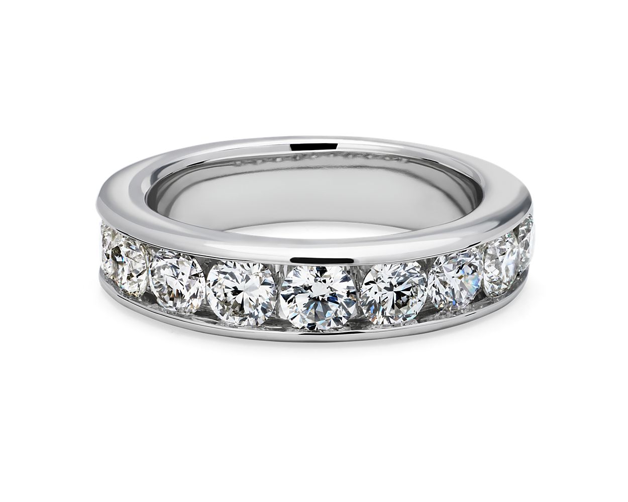 Channel Set Round Diamond Ring in Platinum (2 ct. tw.)