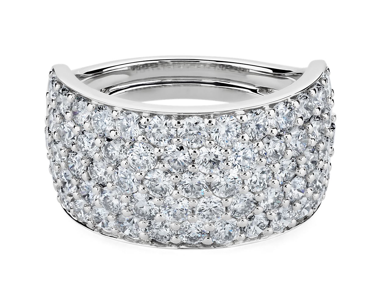 Five Row Pave Anniversary Ring in 14k White Gold (2.5 ct. tw.)