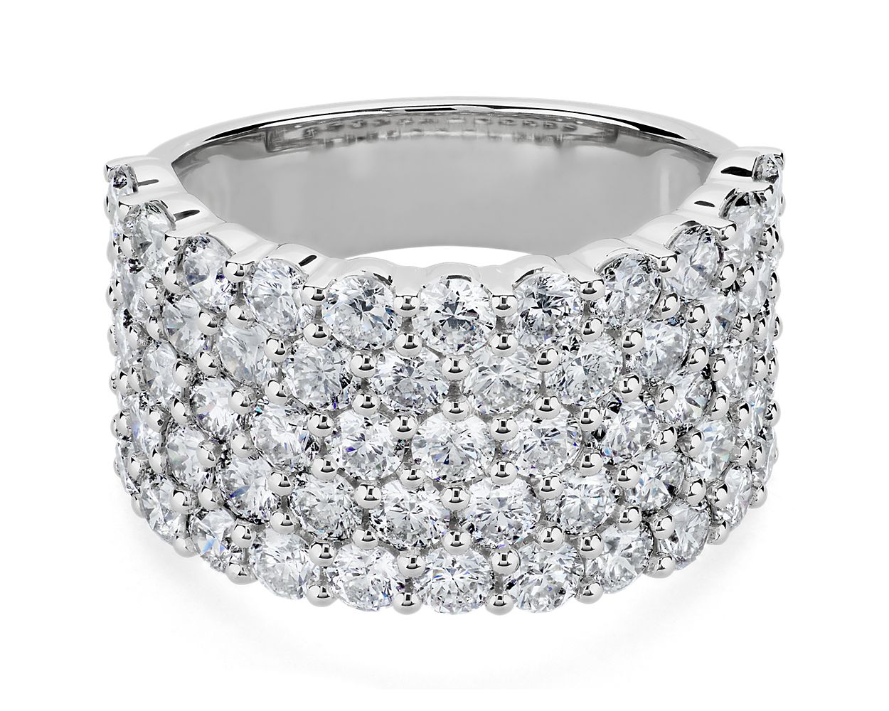 Five Row Pave Anniversary Ring in 14k White Gold (3.5 ct. tw.)