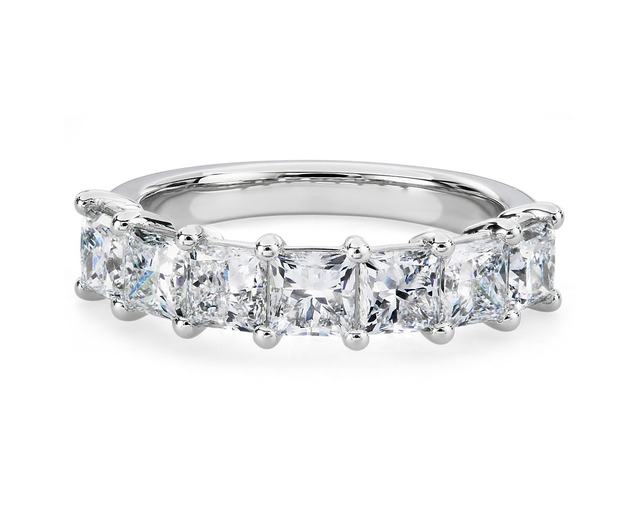 Seven Stone Princess Shape Diamond Ring in Platinum (2 ct. tw.)