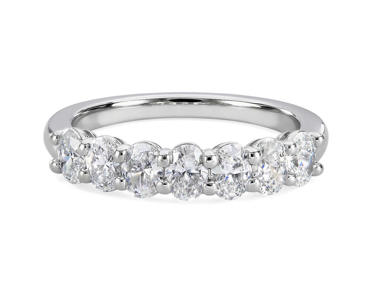 Seven Stone Oval Diamond Ring in Platinum (1 ct. tw.)