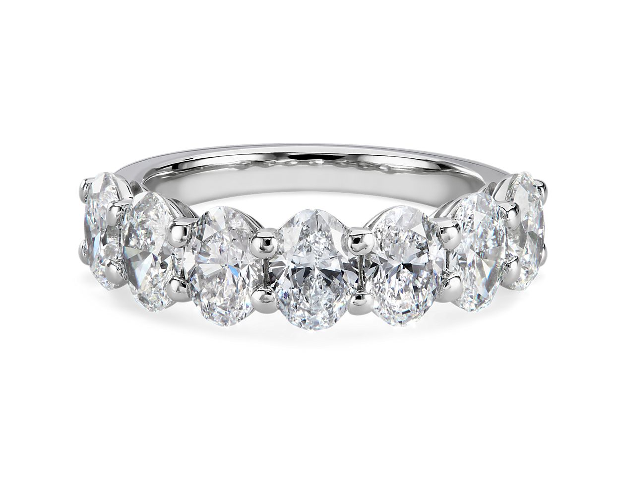 Seven Stone Oval Diamond Ring in Platinum (3 ct. tw.)