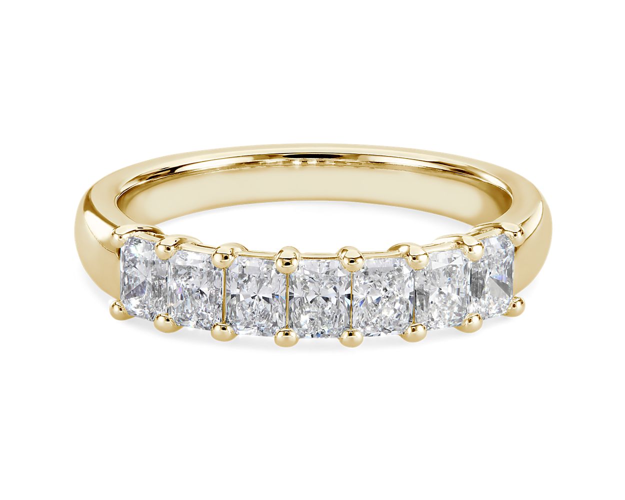 Seven Stone Radiant Diamond Ring in 18k Yellow Gold (1 ct. tw.)