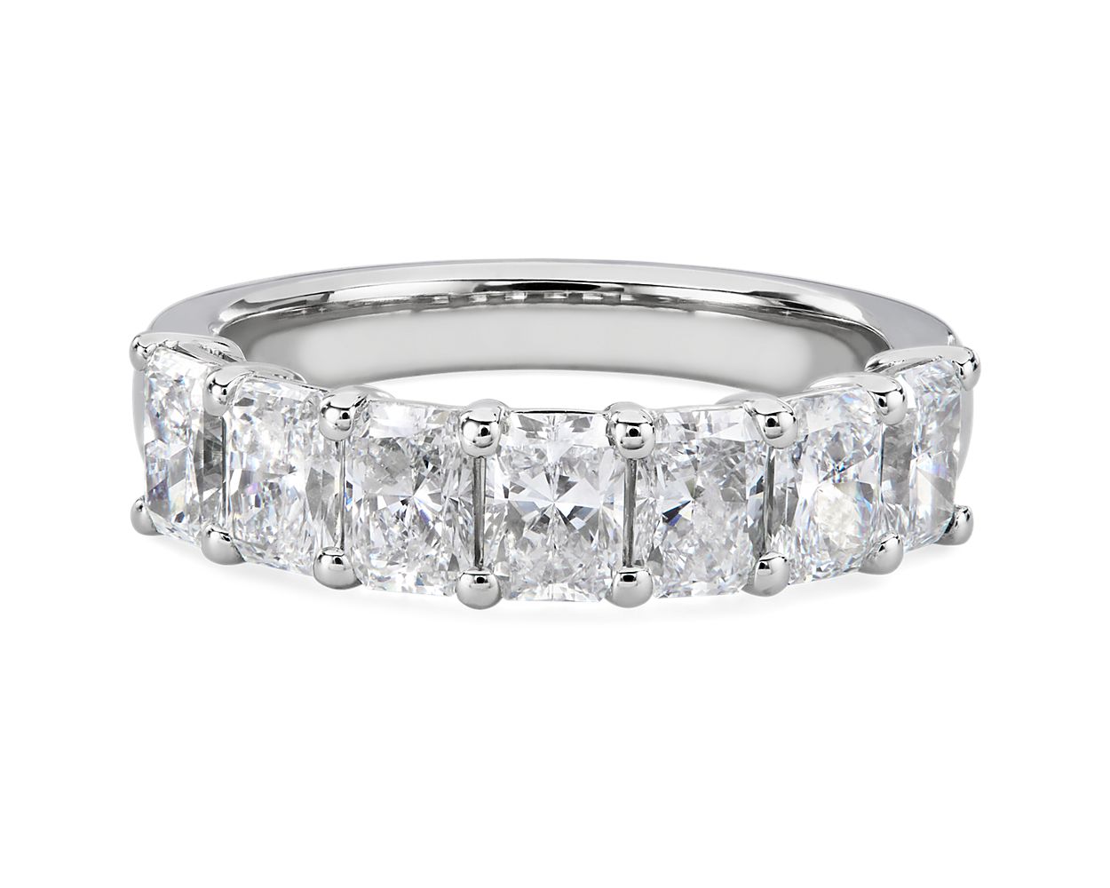 Seven Stone Radiant Shape Diamond Ring in Platinum (2 ct. tw.)