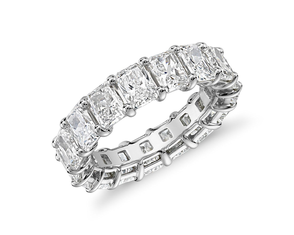 Lab Grown Diamond Radiant Cut Eternity Ring in Platinum (7 ct. tw.)