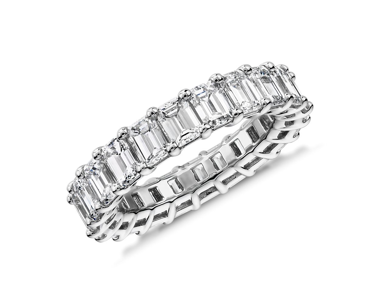 Emerald Cut Diamond Eternity Ring in 14k White Gold (5 ct. tw.)