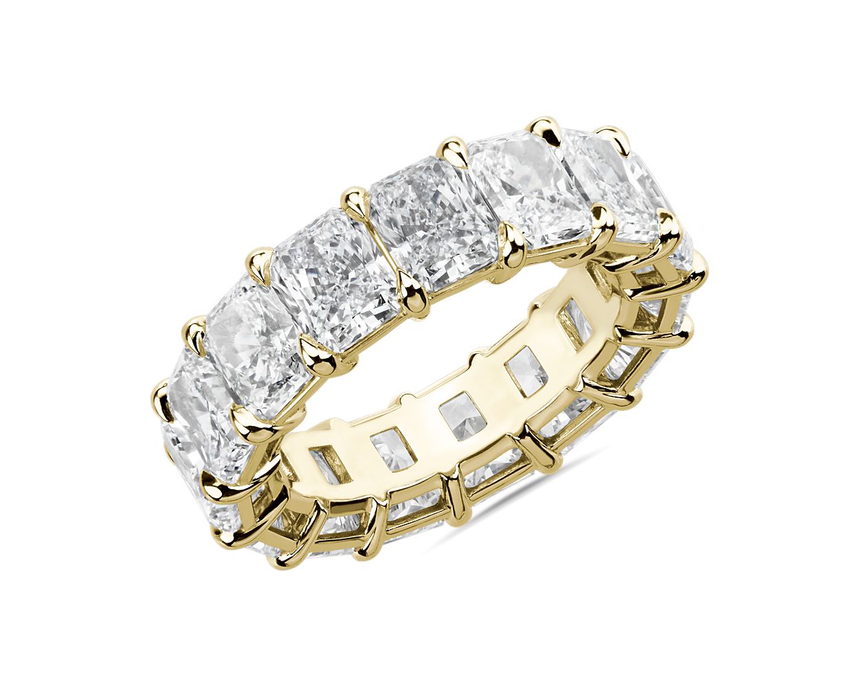 Radiant Cut Diamond Eternity Ring in 14k Yellow Gold (10 1/2 ct. tw.)