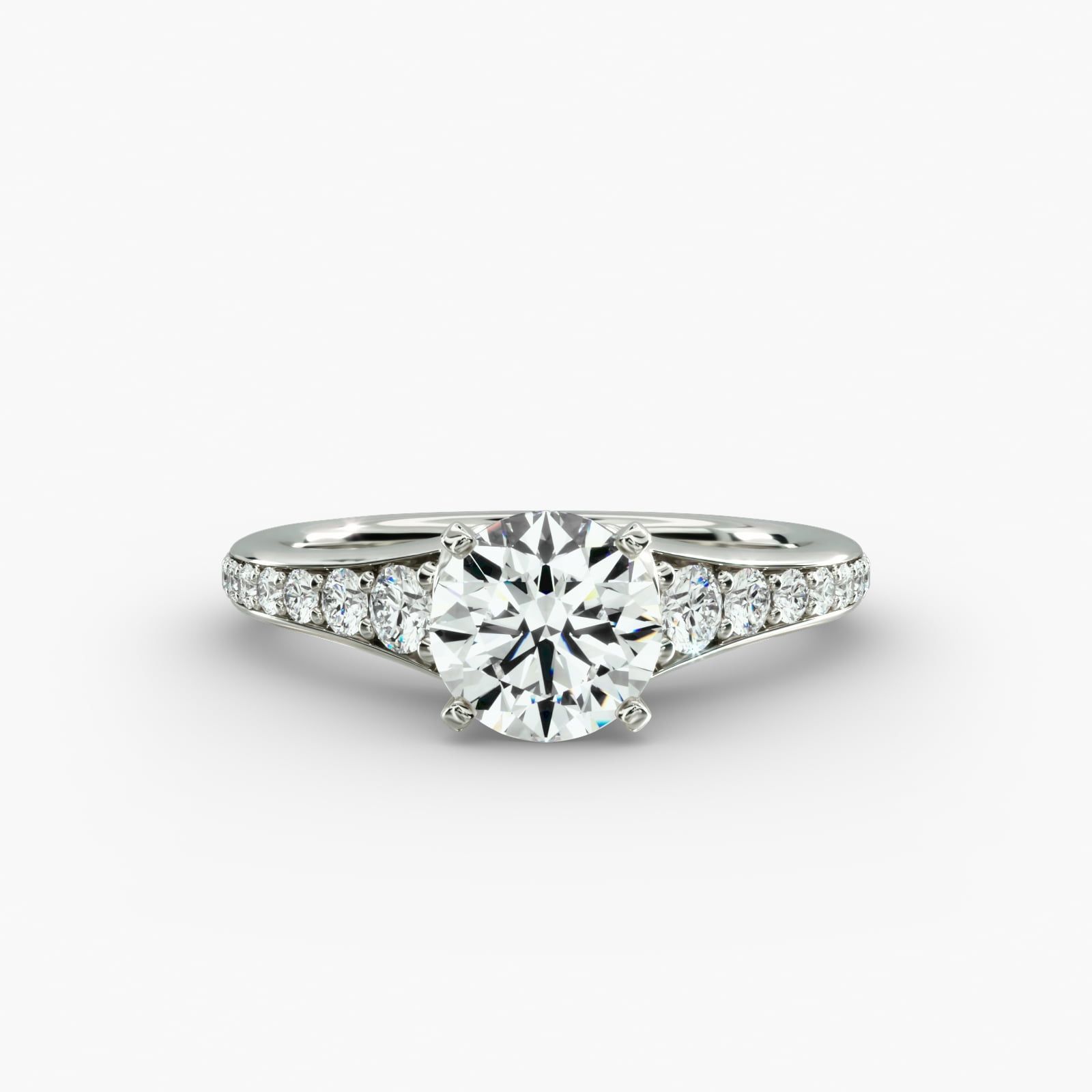 Graduated Diamond Engagement Ring in 14k White Gold (1/3 ct. tw.)