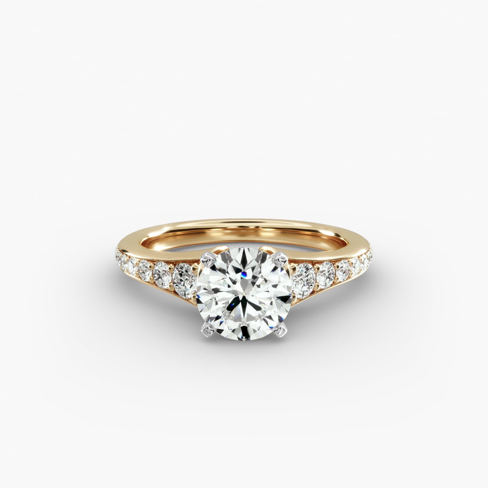 Graduated Diamond Engagement Ring in 14K Yellow Gold (1/3 ct. tw.)