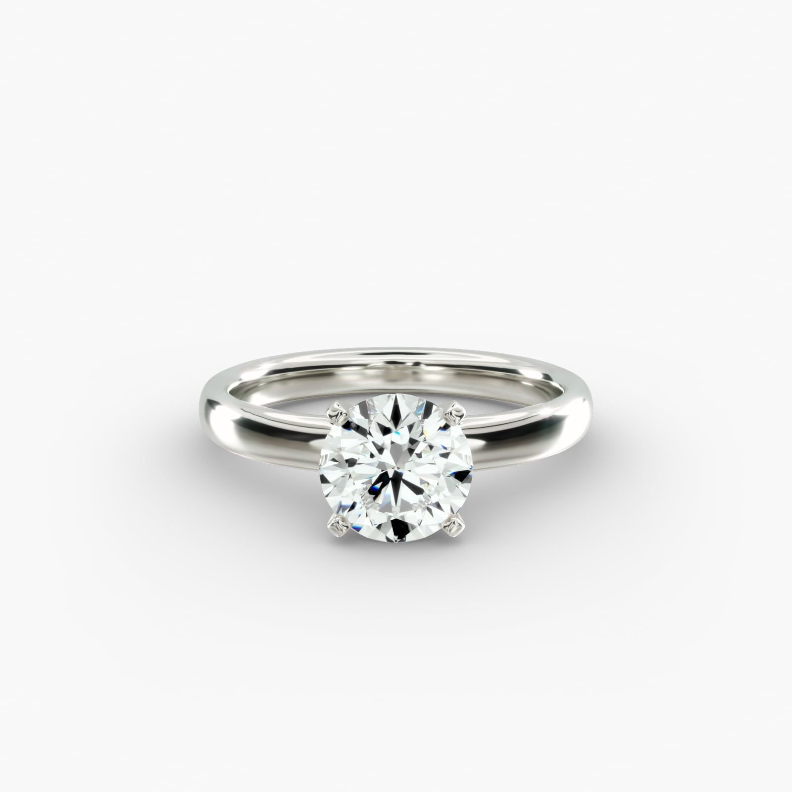 Classic Comfort Fit Solitaire Engagement Ring in Platinum (2.5mm)