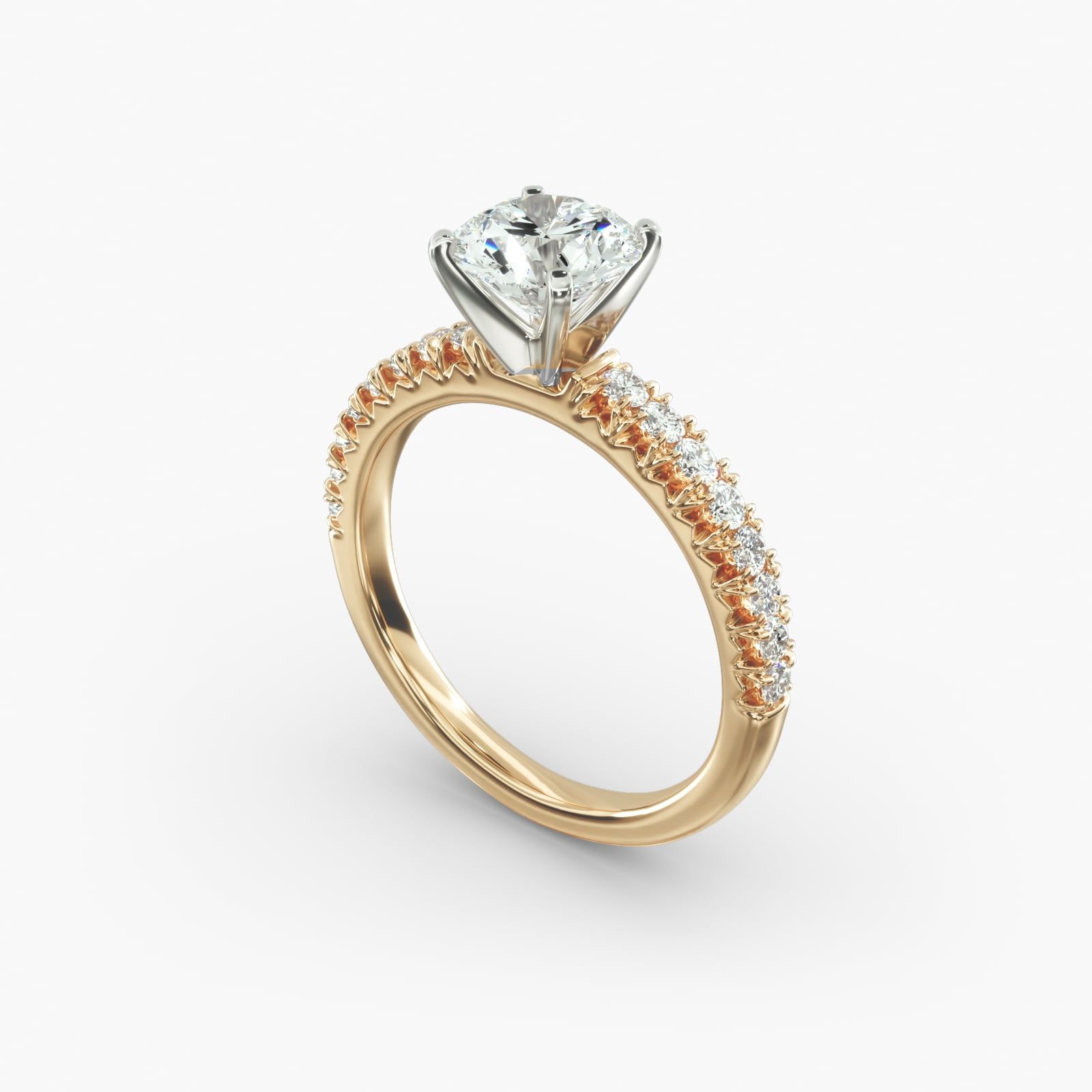 French pave diamond ring store