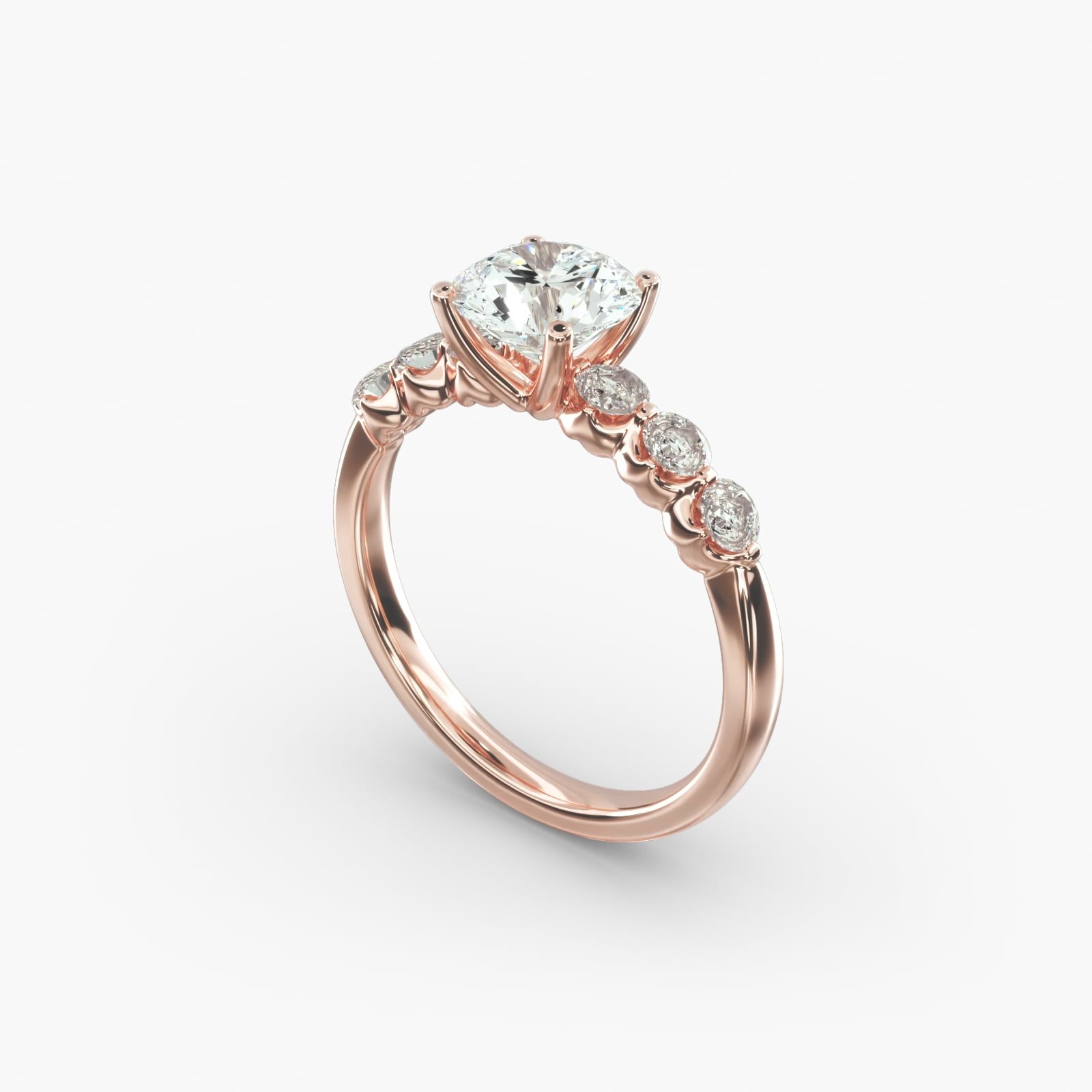 The Gallery Collection™ Floating Diamond Engagement Ring in 14k Rose ...