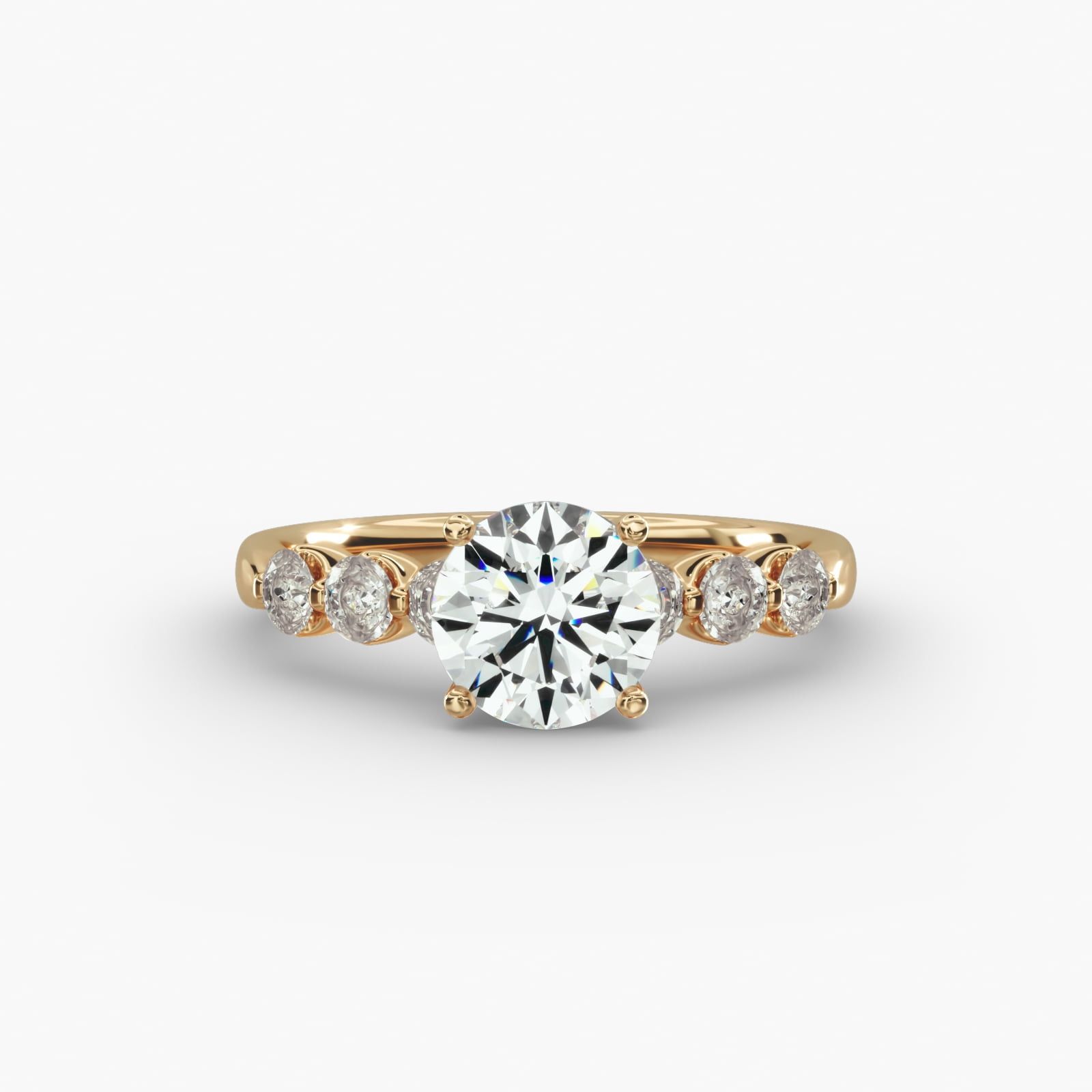 The Gallery Collection™ Floating Diamond Engagement Ring in 18k Yellow ...