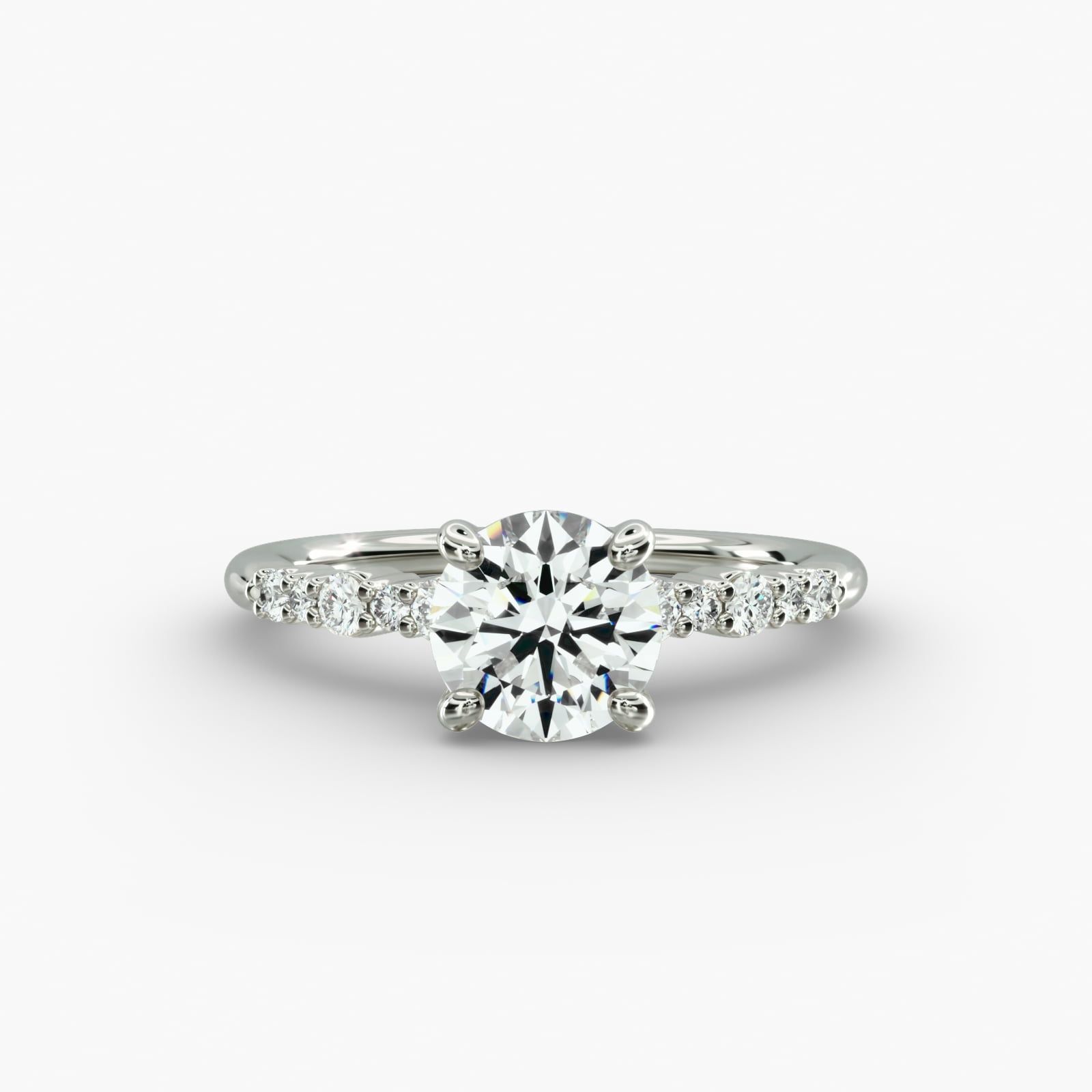 Crescendo Petite Diamond Engagement Ring in Platinum (1/6 ct. tw.)