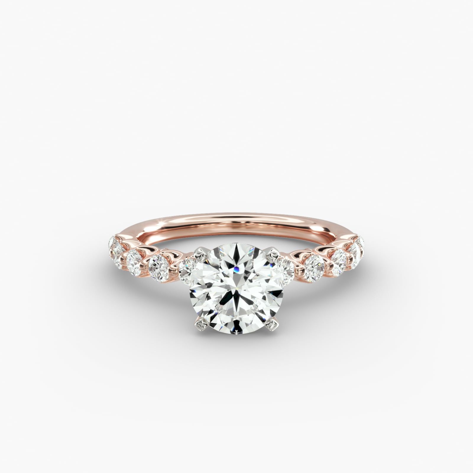 Floating Diamond Engagement Ring in 14k Rose Gold (3/8 ct.tw.)