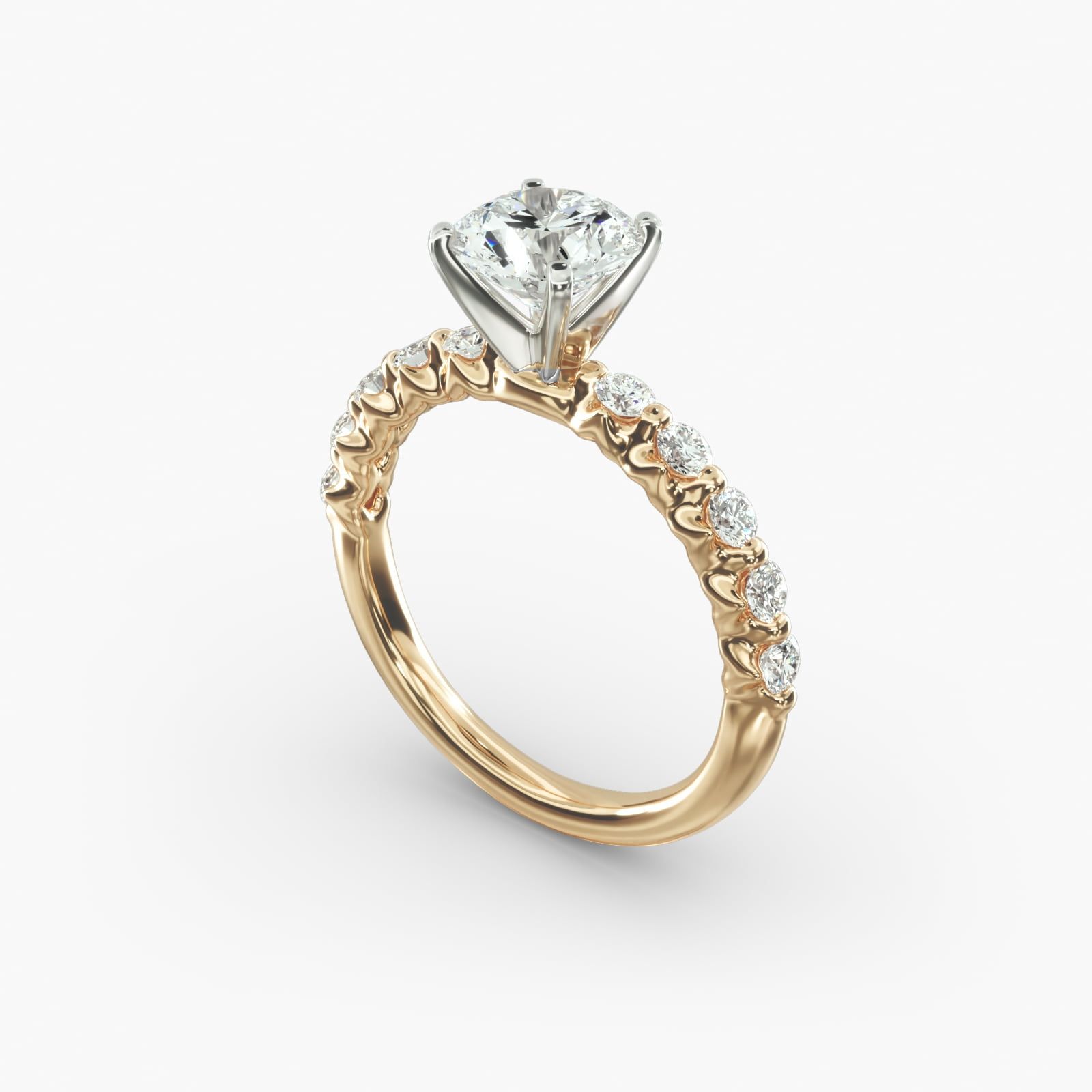 Floating Diamond Engagement Ring in 14k Yellow Gold (3/8 ct.tw.)
