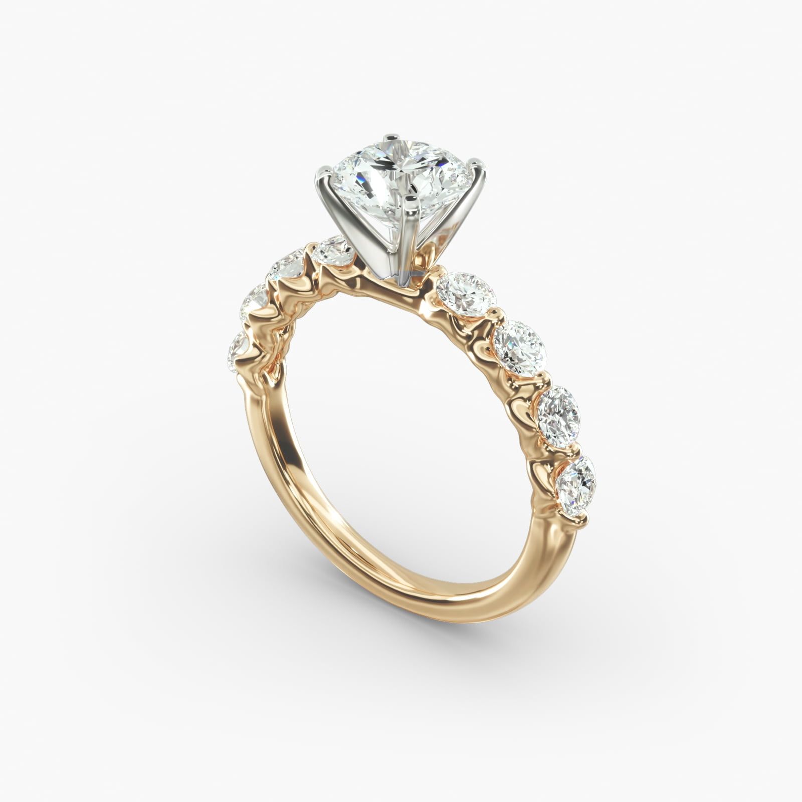 Floating Diamond Engagement Ring in 14k Yellow Gold (7/8 ct.tw.)
