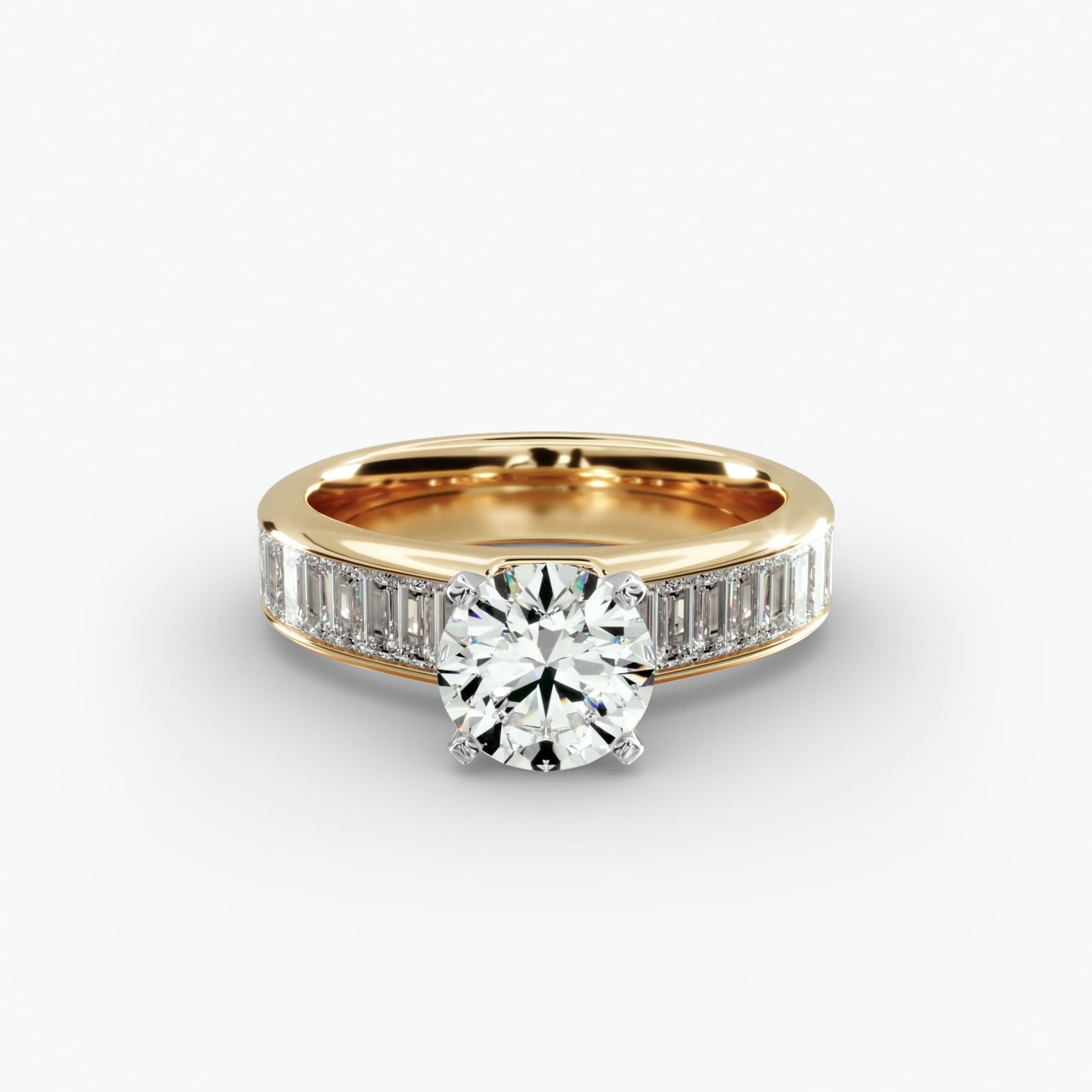 Channel Set Baguette Diamond Engagement Ring in 14k Yellow Gold (1 ct. tw.)