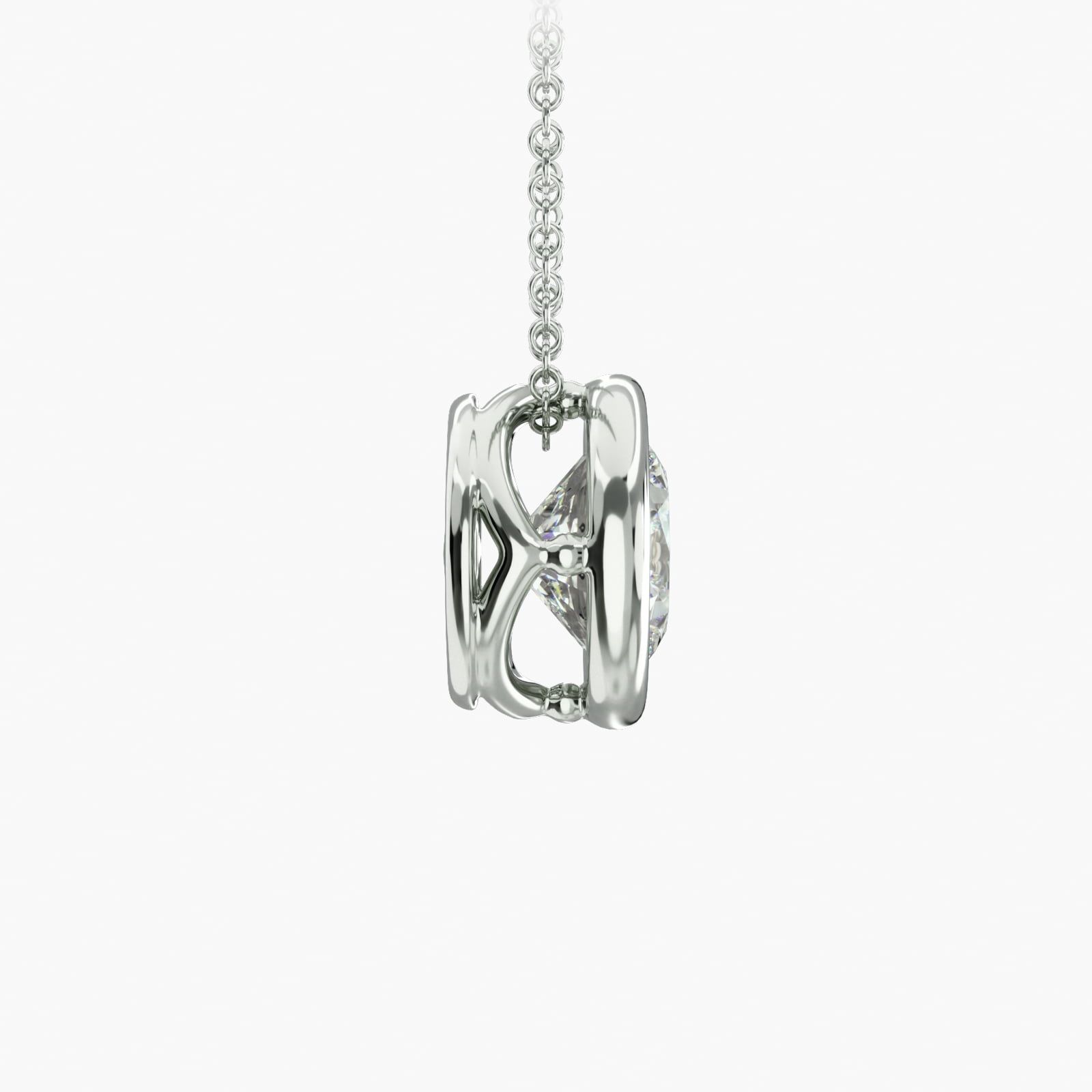 Bezel Diamond Pendant In Platinum (Setting)