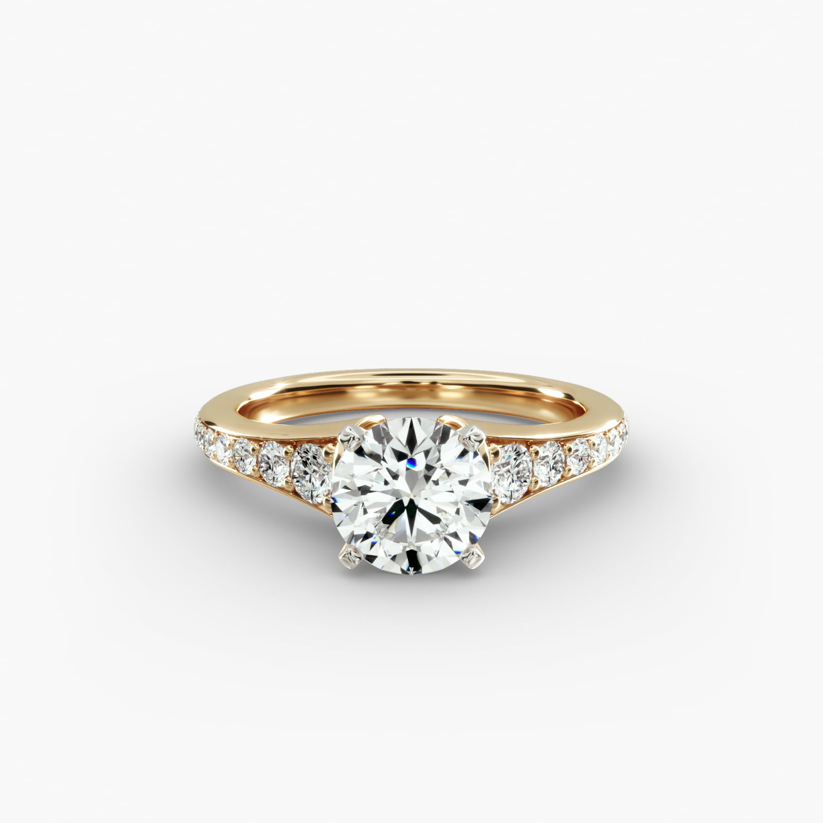 Graduated Diamond Engagement Ring in 18k Yellow Gold (1/3 ct. tw.)