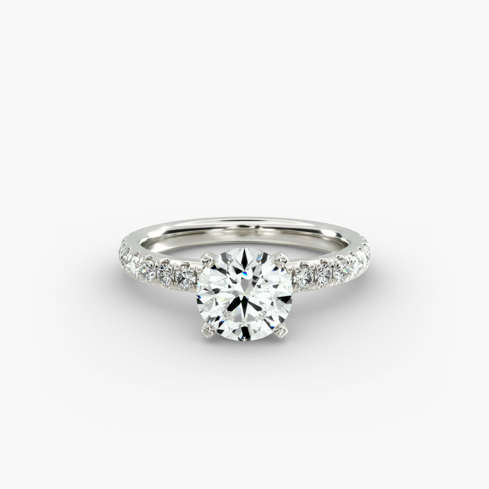 Eternity Diamond Engagement Ring in 18k White Gold (3/8 ct. tw.)