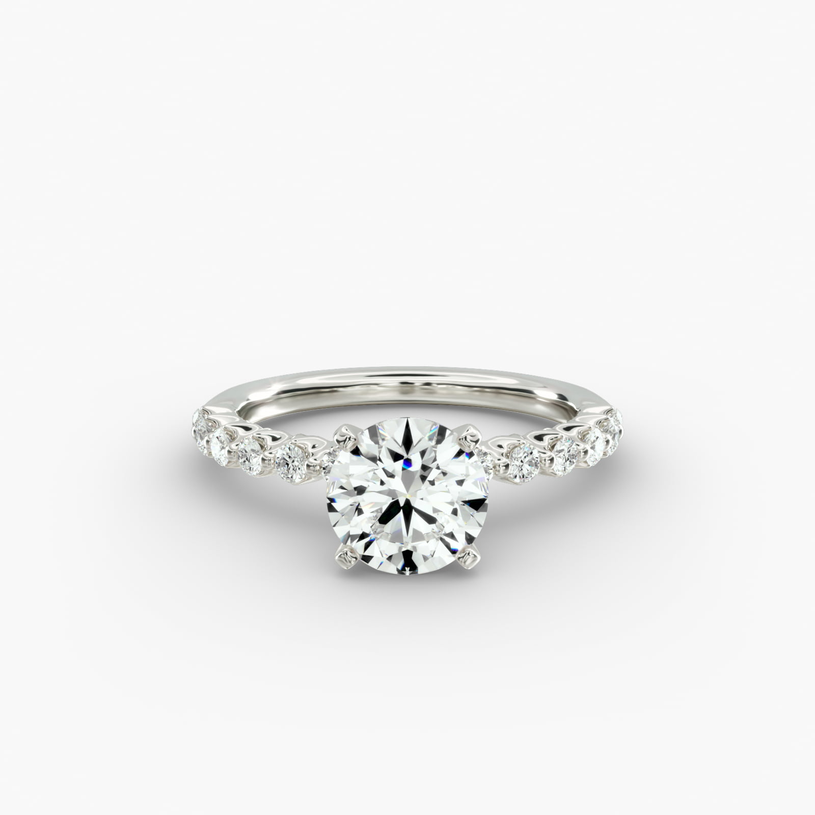 Floating Diamond Engagement Ring in 18k White Gold (1/4 ct.tw.)