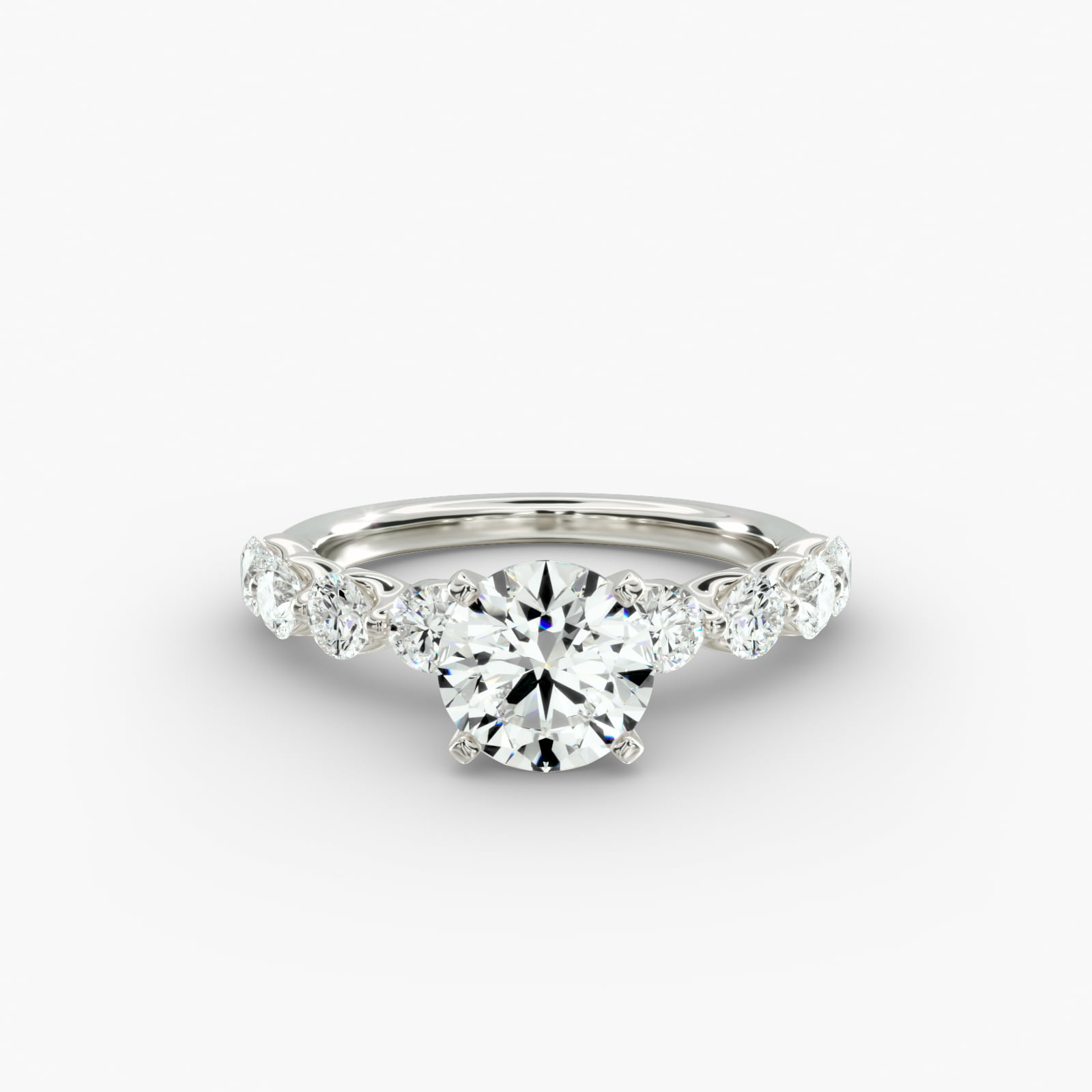 Floating Diamond Engagement Ring in 14k White Gold (7/8 ct.tw.)